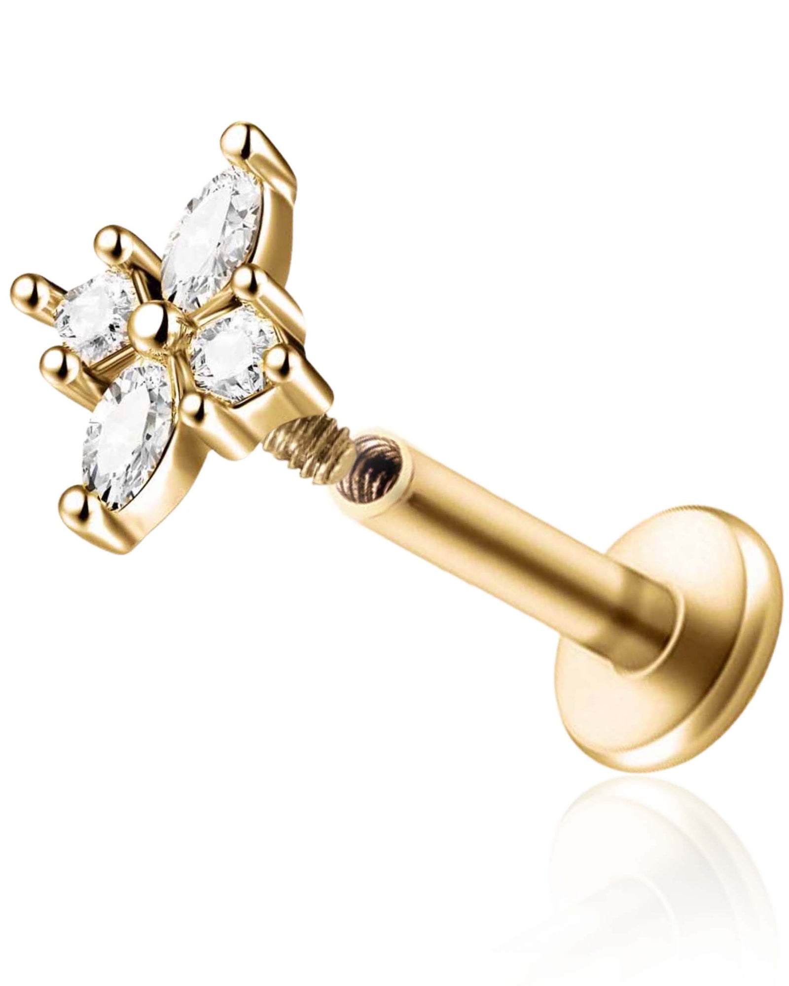 Cross Helix Piercing Earring Stud Cartilage Tragus Ear Jewelry 16G