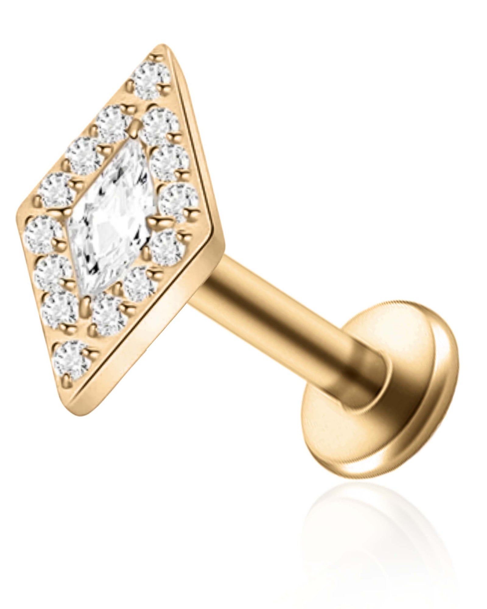 Rhombus Titanium Cartilage Ear Piercing Earring Stud Ear Piercing Jewelry