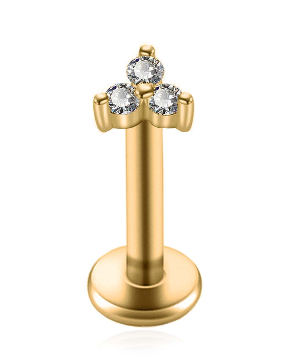 Trinity Helix Piercing Earring Studs Tragus Cartilage Crystal Jewelry