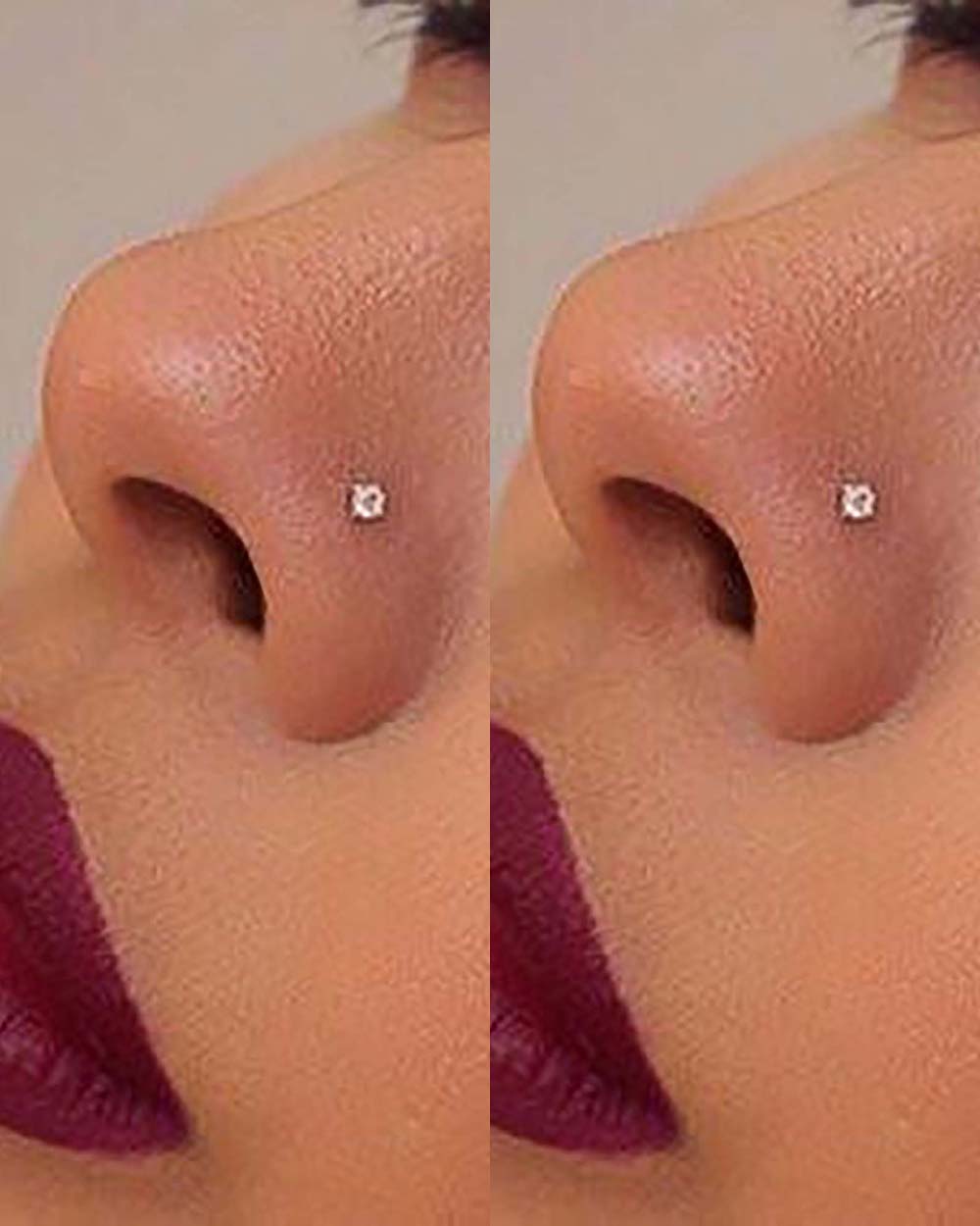 Essence Nose Piercing Nostril Stud Push Pin Labret by Impuria Jewelry