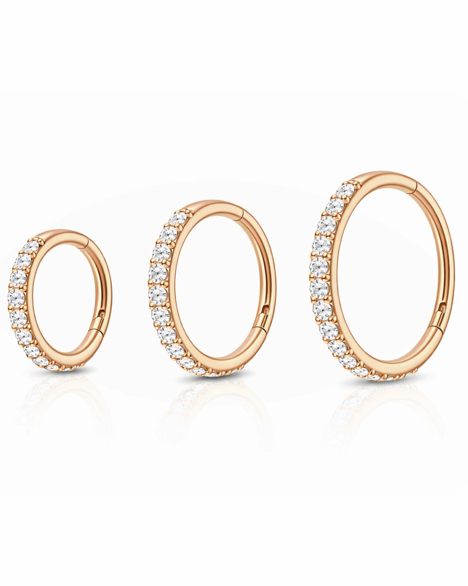 The Radiant Tapered Capsule | 6mm 8mm 10mm Ear Piercing Hoop Clicker